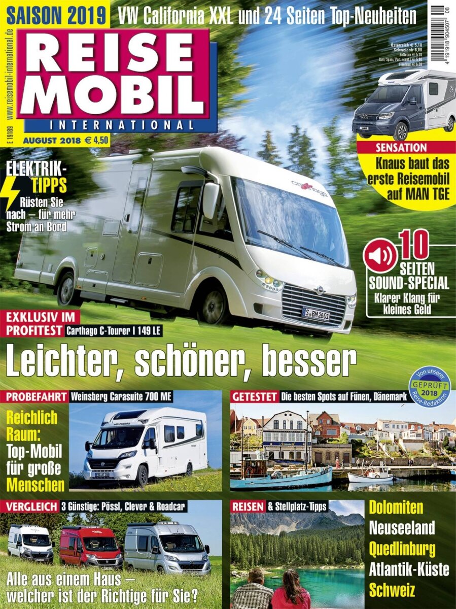 Reisemobil International 08/2018 E-Paper, 4,50